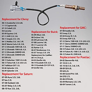 O2 Oxygen Sensor Upstream 2Pcs Compatible with Cadillac Escalade Chevrolet Silverado Suburban & More Replaces# 234-4668, 15284, 21546, SG1857, 8125731670, 12583804