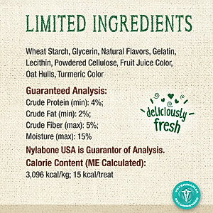 Nylabone Nutri Dent Dog Dental Treats - Natural Dog Teeth Cleaning & Breath Freshener - Dental Treats for Dogs - Fresh Breath Flavor, Mini (78 Count)