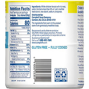 Swanson White Premium Chunk Canned Chicken Breast in Water, Fully Cooked Chicken, 12.5 OZ Can (Pack of 2)