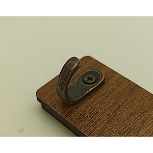 Generic Minimalist 4 Hook Key Holder Key Hooks, Rack for Entryway, Wall, Kitchen, Bedroom,Locker and Door Mount Suitable Organize Car Keys, House Keys. (Rectangular), Walnut