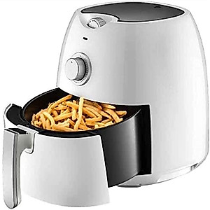 Air Fryer for Home Use 4.5L Electric Fryer LED Touch Screen Oven French Fries Machine Double Pot Large Capacity with Timing Function White Every Family