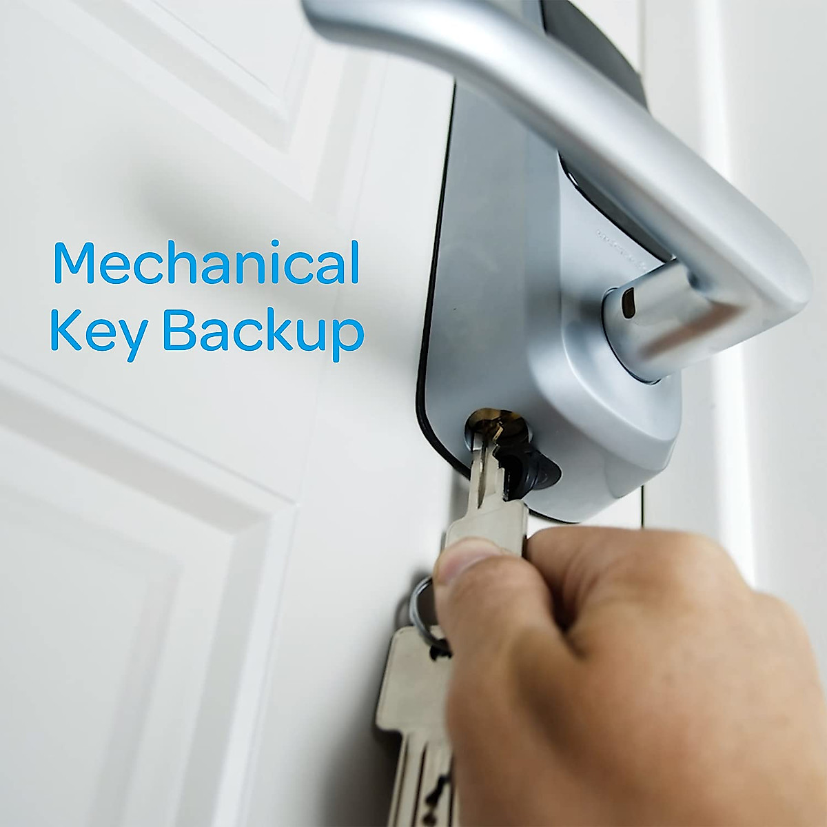 ULTRALOQ UL3 BT (2nd Gen) Smart Lock + Bridge WiFi Adaptor, 5-in-1 Keyless Entry Door Lock with WiFi, Bluetooth, Biometric Fingerprint and Touch Keypad, Smart Door Lock Latch Edition (Satin Nickel)