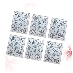 NOLITOY 20 Sheets Snowflakes Glass Decals Sparkling Snowflake Window Clings Christmas Window Decal Christmas Snowflakes Decor Snowflake Invitation Winter Wall Decals Decorate Removable