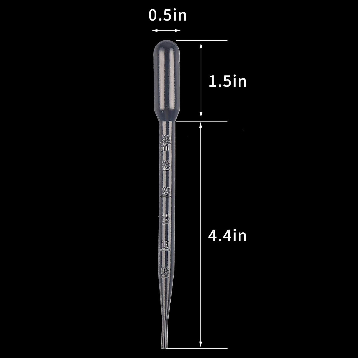 DIYASY 25 Pcs 3ML Plastic Transfer Pipettes,Disposable Graduated Pipettes Eye Dropper for Lab Science Multi- Purpose and Makeup Tool.