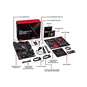 ASUS ROG Maximus XI Hero (Wi-Fi) Z390 Gaming Motherboard LGA1151 (Intel 8th 9th Gen) ATX DDR4 DP HDMI M.2 USB 3.1 Gen2 802.11AC Wi-Fi