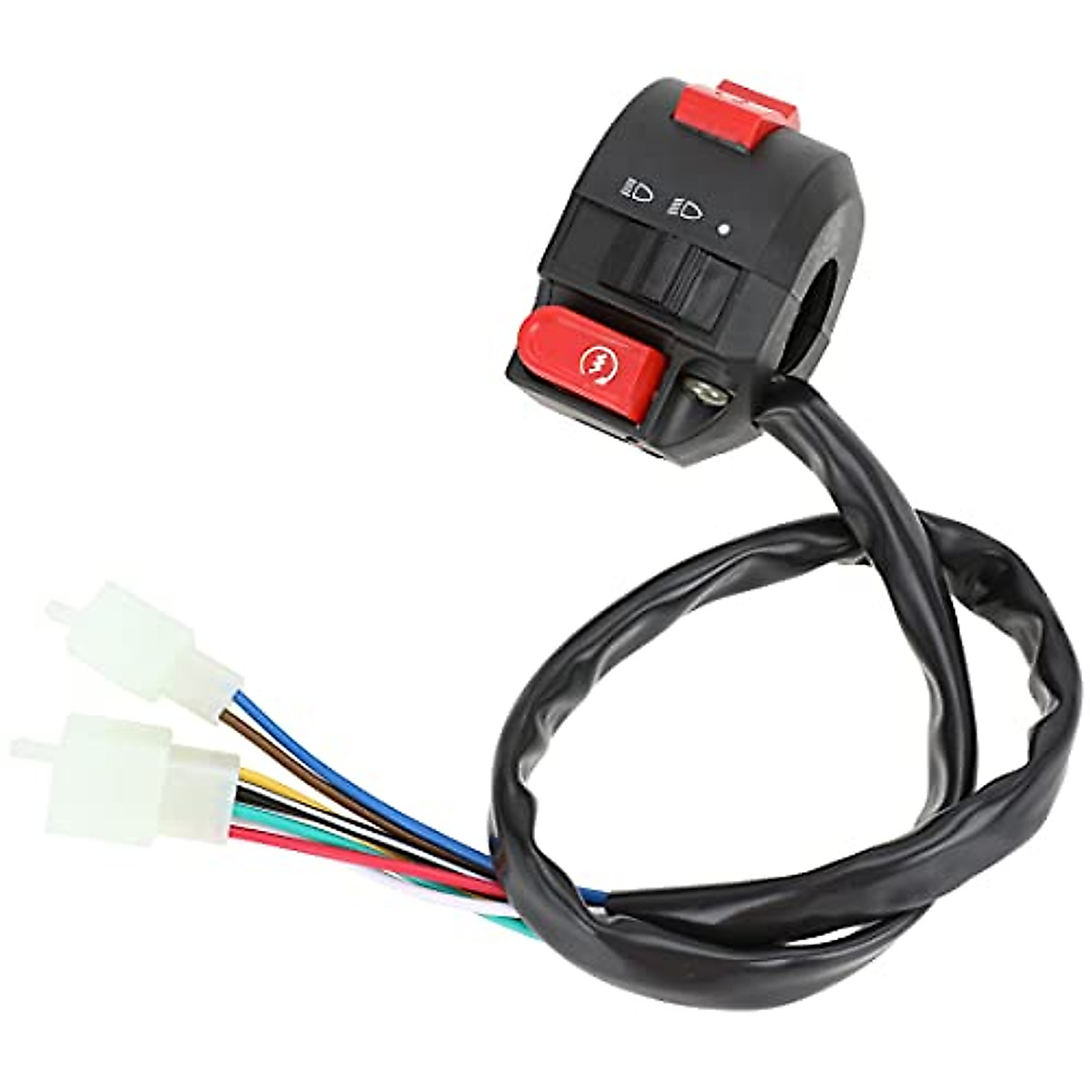 FVRITO Left Starter Kill Light Switch Ignition Key Switch Spark Plug for 50cc 70cc 90cc 110cc 125cc TaoTao RoKeta Coolster Roketa Sunl RPS ICEbear JCL Yamoto Jetmoto Kazuma Chinese ATV Quad 4 Wheeler