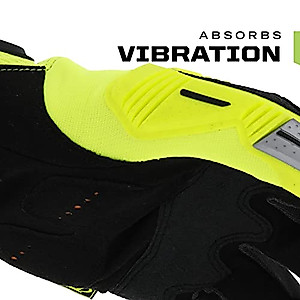 Mechanix Wear: Hi-Viz M-Pact Work Gloves (Medium, Fluorescent Yellow)