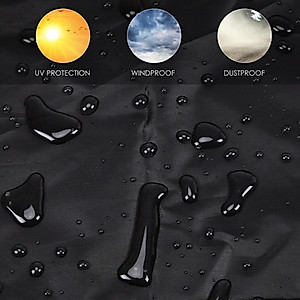 Zero Gravity Chair Covers 2 PCS, Outdoor Zero Gravity Folding Patio Chair Covers Waterproof Dustproof Gravity Chair Cover with Storage Bag(32.3" W x 7.9" D x 36.6" H) (Black)