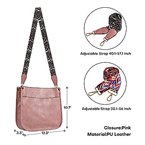 Konelia Crossbody Bag Purses for Women Designer Vegan Leather Hobo Fashion Handbags with 2 Adjustable Guitar Strap Shoulder Bucket Bags