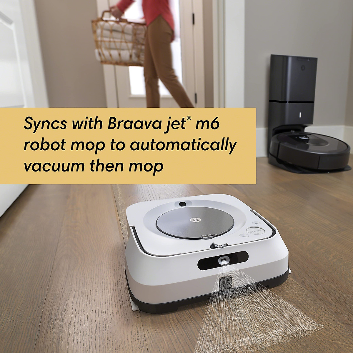 iRobot Roomba i7+ (7550) Robot Vacuum with Automatic Dirt Disposal - Empties Itself for up to 60 days, Wi-Fi Connected, Smart Mapping, Works with Alexa, Ideal for Pet Hair, Carpets, Hard Floors, Black