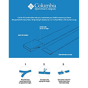 Columbia Unisex-adult Military Web Belt-Adjustable One Size Cotton Strap and Metal Plaque Buckle
