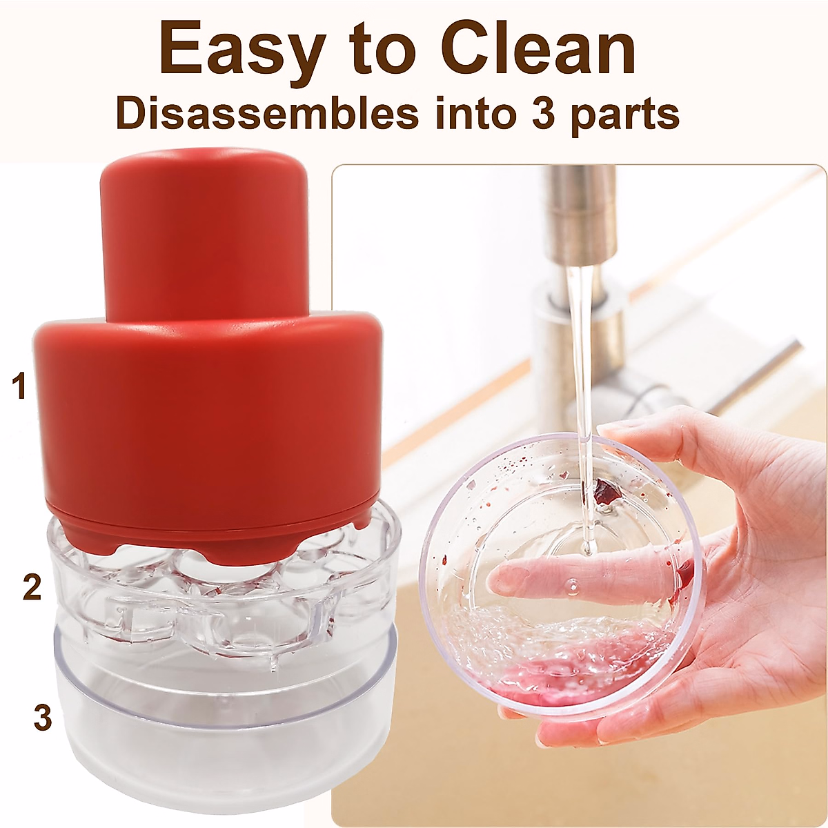 Multi Cherry Pitter Tool, Cherry Stone Remover for Multiple Cherries, Remove 7 Stones One Time, Fruit Pit Stoner for Kitchen Cherry Jam, Quick-Release Multi-Cherry & Olive Pitter (Red)