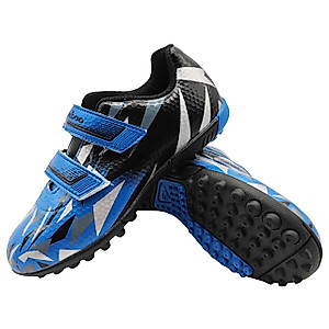 tiebaoGanar Toddler Turf Soccer Shoes Outdoor & Indoor Football Cleats Futsal Sneaker Boys Girls TBG-C76516/Blue-25