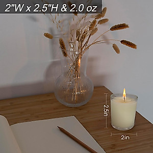 48 Pack Unscented Clear Glass Filled Votive Candles. Hand Poured Wax Candle Ideal Gifts