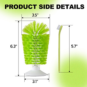 BUYBYLOV Turtle Brush with Suction Cup, Turtle Tank Accessories, Turtle Shell Cleaning Brush Set, Aquatic Tortoise Tank Supplies Toy Décor