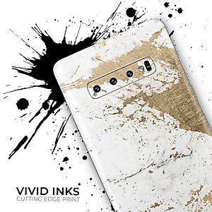 DesignSkinz Gold Foiled Marble v1 Protective Vinyl Decal Wrap Skin Cover Compatible with The Samsung Galaxy S20 (Screen Trim & Back Glass Skin)