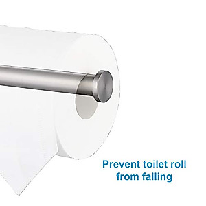 TASTOS Brushed Nickel Toilet Paper Holder SUS304 Stainless Steel, Modern Round Tissue Roll Holders Wall Mount, Toilet Paper Roll Dispenser Bathroom 5 inch TP Holder for Kitchen Washroom