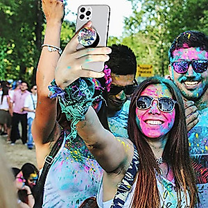 Frienda 8 Pieces Disco Crystal Phone Grip Holder Collapsible Finger Kickstand with Bling Disco Top Self-Adhesive Expanding Stand Universal Electronic Accessories for Phones Tablets