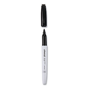 Universal 43671 Pen Style Dry Erase Marker, Fine/Bullet Tip, Black (Pack of 12)