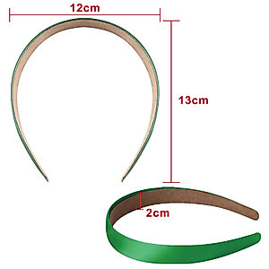 Duufin 22 Pieces Satin Headbands 2cm Plain Headband Non-slip Hair Headband Colorful DIY Headbands for Women and Girls, 22 Colors