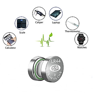 Siiboat Watch Batteries 80PCS - AG0, AG1, AG3, AG4, AG5, AG7, AG10, AG13, 1.5V Alkaline LR41 LR44 Assorted Button Coin Cell Batteries