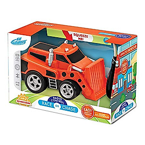 Kid Galaxy Squeezable Remote Control Bulldozer. Toddler RC Construction Toy for Kids Age 2 and up