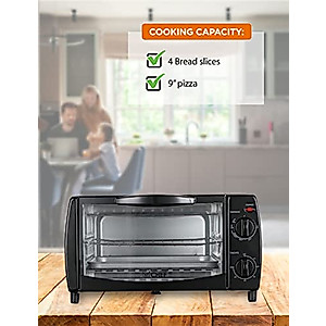 Commercial Chef 10 Liter 4 Slice Mechanical Toaster Oven