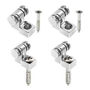 Musiclily Vintage Roller Guitar String Tree Guides Retainer for Fender Strat Stratocaster Tele Telecaster Electric Guitar, Chrome(Pack of 4)