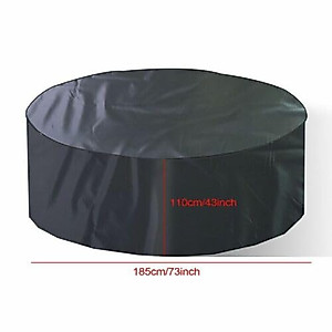 73 Patio Chair Cover Waterproof Outdoor Garden Lawn Lounge Furniture Covers Black