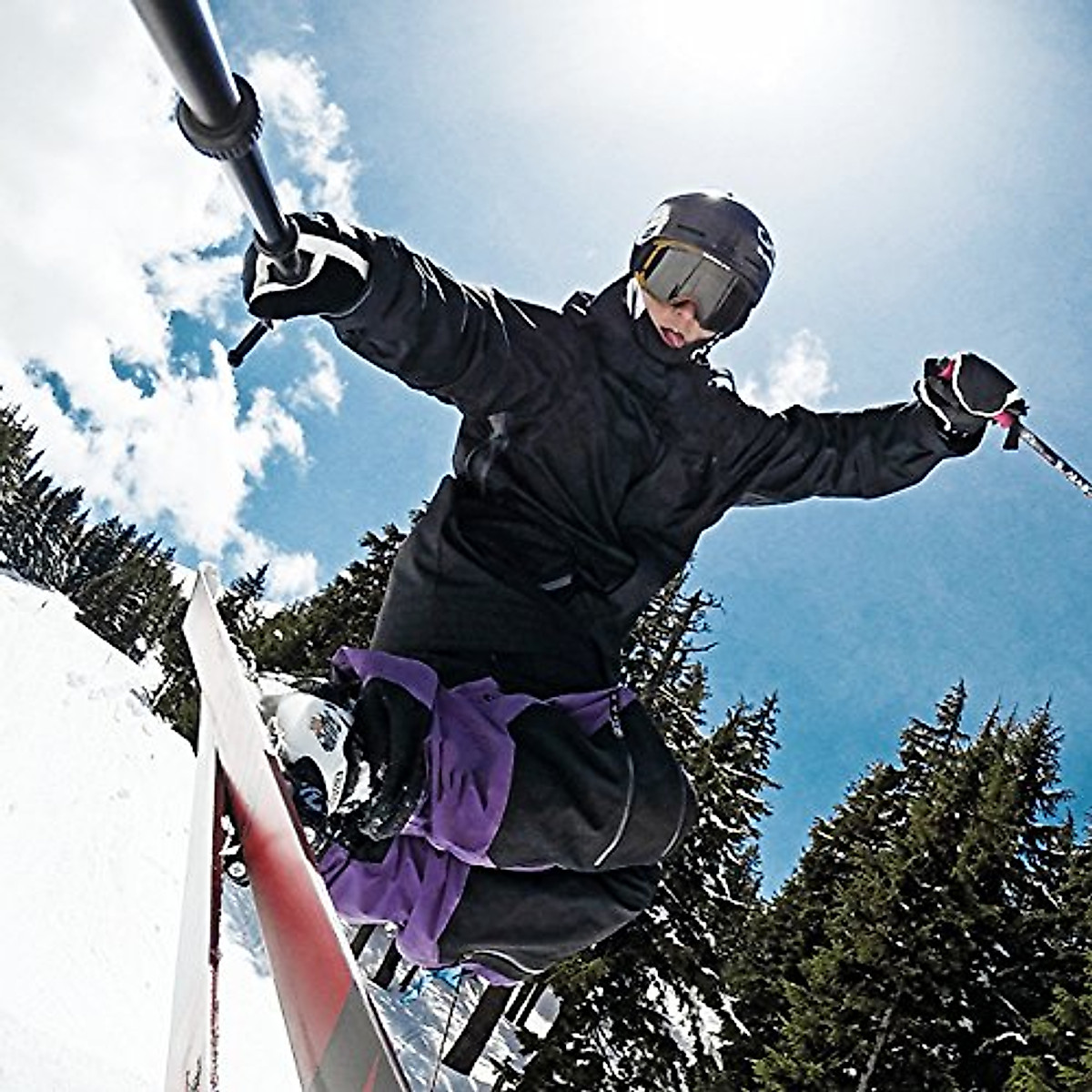 SANDMARC Pole - Black Edition: 17-40” Waterproof Extension Pole (Selfie Stick) for GoPro Hero 12, 11, 10, 9, 8, Max, 7, 6, Session, 5, 4, 3 - with Remote Clip