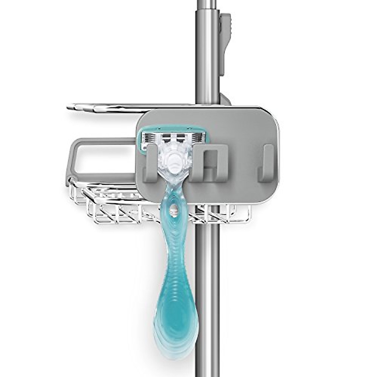 simplehuman Adjustable and Extendable Shower Caddy XL, Stainless Steel and Anodized Aluminum