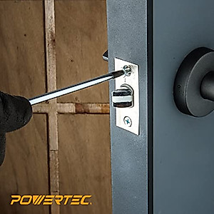 POWERTEC QWS1006#8 x 1/2” Wood Screw Set, Phillips Flat Head Deep Thread Screws - 100 Pack