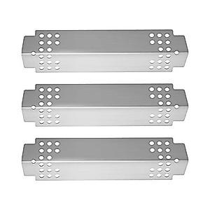 Damile 15 1/16” Stainless Steel Grill Heat Plates Shield Burner Cover Flame Tamer BBQ Grill Replacement Parts for Charbroil 463722313, 463722314, 463722315, 463742111, 463722311, 463750914, 463770915