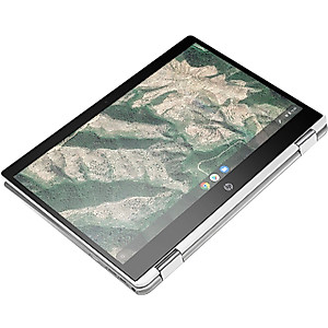 HP 2021 Chromebook 14 Inch Touchscreen 2-in-1 Laptop with Webcam, Intel Celeron N4000 up to 2.6 GHz, 4GB RAM, 32GB eMMC, Bluetooth, USB Type-C, Chrome OS + NexiGo 32GB MicroSD Card Bundle