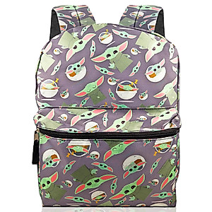 Star Wars Backpack and Lunch Box Set - Bundle with Baby Yoda School Backpack for Boys, Star Wars Lunch Bag, Stickers | Star Wars The Child Backpack