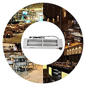 24'' Food Heat Lamp Electric Buffet Warmer Lights,500W Overhead Food Warmer Adjustable Temperature Control Heating Lamps for Chips Churros Buffet Kitchen Restaurants