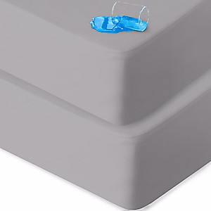 Biloban Mini Crib Sheets Fitted Waterproof 38'' x 24'', 2 Pack Mattress Protector Cover Fits for Dream on Me/Newton Mini Crib Mattress, Portable Sheet for Boys & Girl