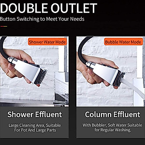 Kitchen Faucets with Pull Down Sprayer, Stainless Steel Touchless Single Handle Kitchen Faucet, Sensor Faucet Mixer Tap,Black (Brushed Nickel)