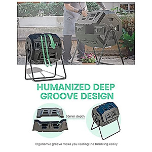 Garden Compost Bin with Garden Work Apron,Great Gardening Gifts for Women Men Lawn Care