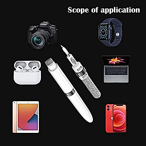 WANTHER Airpod Cleaner Kit,Cleaning Pen 4 in 1 Multi-Function Cleaner Set Tool Soft Brush for Computer/Camera/Phone Accessories for Gifts
