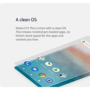 Nokia C21 Plus | Android 11 (Go Edition) | Unlocked Smartphone | 2-Day Battery | Dual SIM | 2/64GB | 6.52-Inch Screen | Charcoal