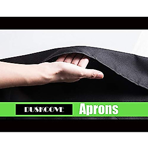 DUSKCOVE 12 Pack Plain Bib Aprons with 2 Pockets - Black Unisex Commercial Apron Bulk for Kitchen Cooking Restaurant BBQ Painting Crafting