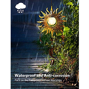 Hanging Solar Lights Wind Chimes: Sun Wind Chimes Outdoor for Mom's Day Gifts-Solar Wind Chimes Waterproof Globe Glass Path Lights with Windbells for Patio Lawn Porch Decoration and Festival Gifts