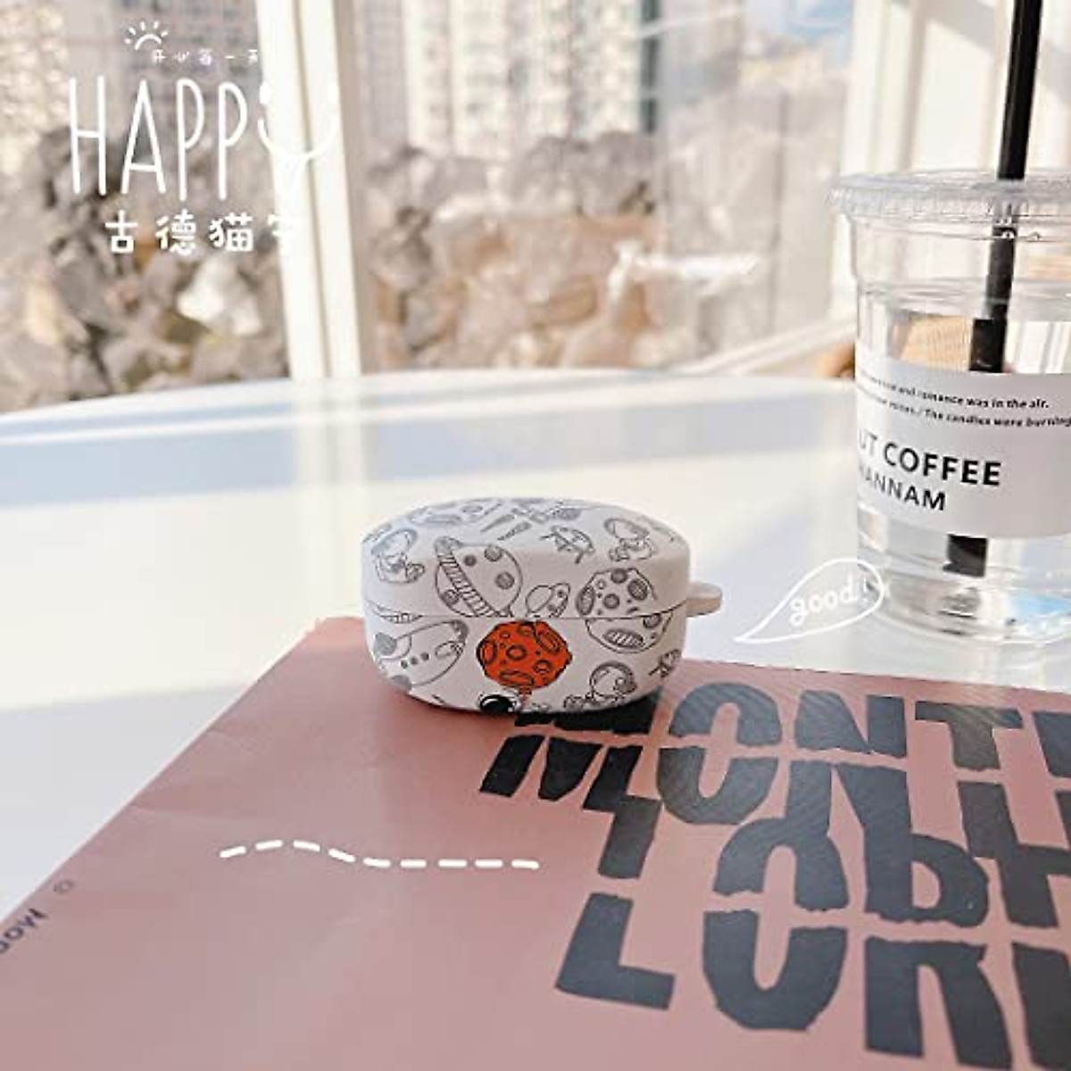 Compatible with Sony WF-1000XM4 Case, Meteorite Astronaut Case for Sony WF-1000XM4 Earbuds Case for Men Teens Boys Women Soft Silicone Case with Keychain Accessories