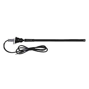 Kicker KMC2 Marine Gauge Style AM/FM Radio Stereo Receiver Media Player Bundle Combo With Enrock USB/AUX To RCA Interface Mount Cable, 45" Radio Antenna Mast