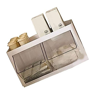 Tea Bag Storage Rack, Multifunctional Space Saving Compact Wall Mounted Coffee Capsule Holder for Office Pantry (Cream White)