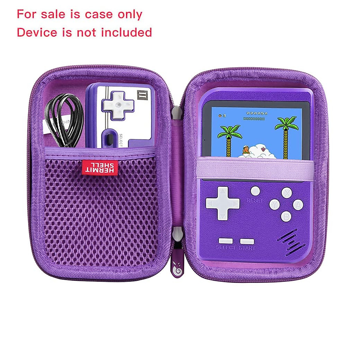 Hermitshell Hard Travel Case for Handheld Game Machine Retro Mini Game Player (Not Include The Handheld Game Console) (Purple)