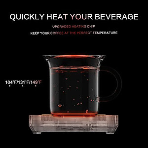 SEALON Mug Warmer for Desk with Auto Shut Off Electric Mug Warmer Office Home Use Cup Warmer Plate for Coffee Milk, Tea, Water, Christmas/Birthday Gift…