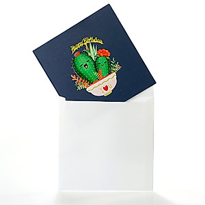 CUTPOPUP Happy Birthday Card Pop Up, 3D Greeting Card (Cactus)