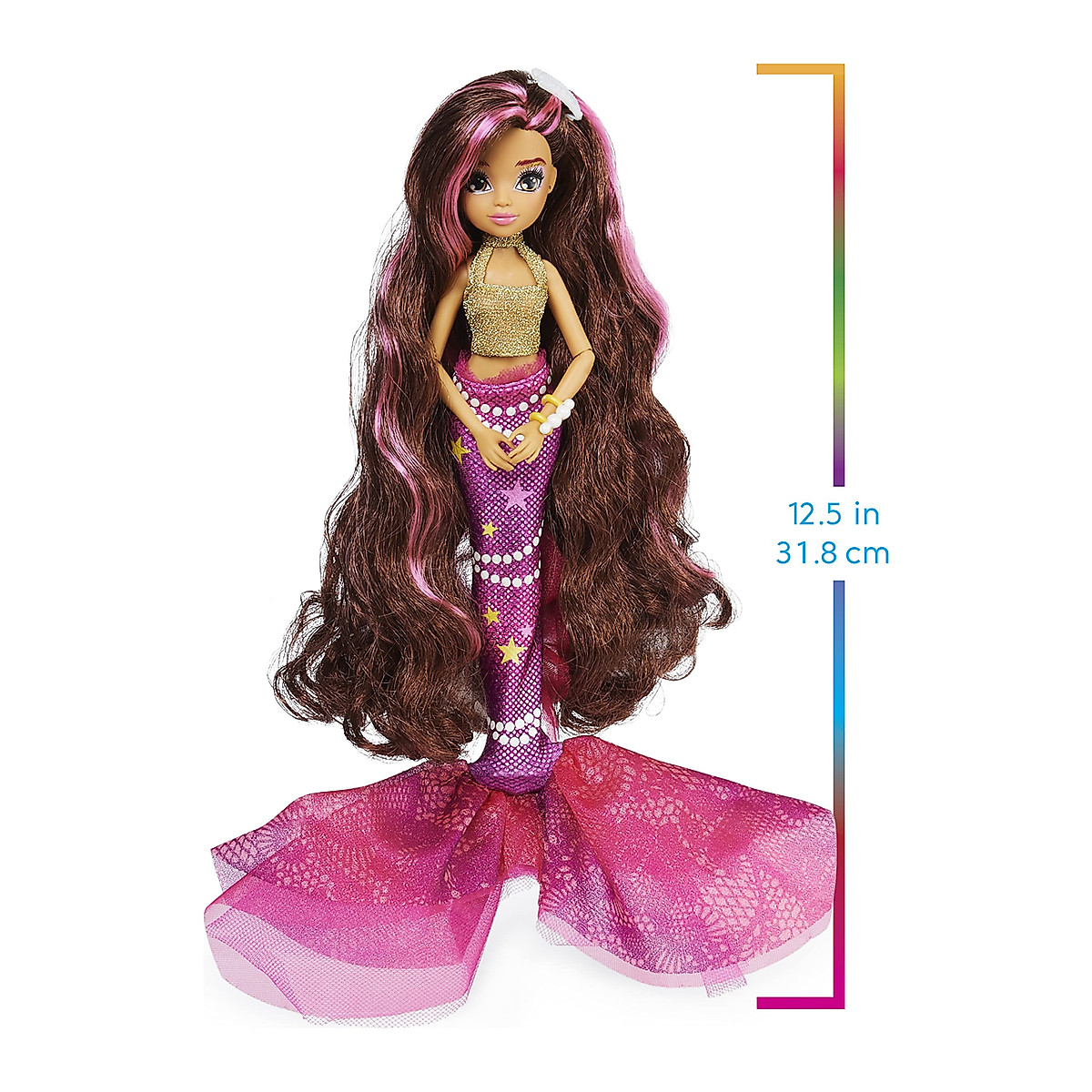 MERMAID HIGH, Searra Deluxe Mermaid Doll & Accessories with Removable Tail, Doll Clothes and Fashion Accessories, Kids Toys for Girls Ages 4 and up